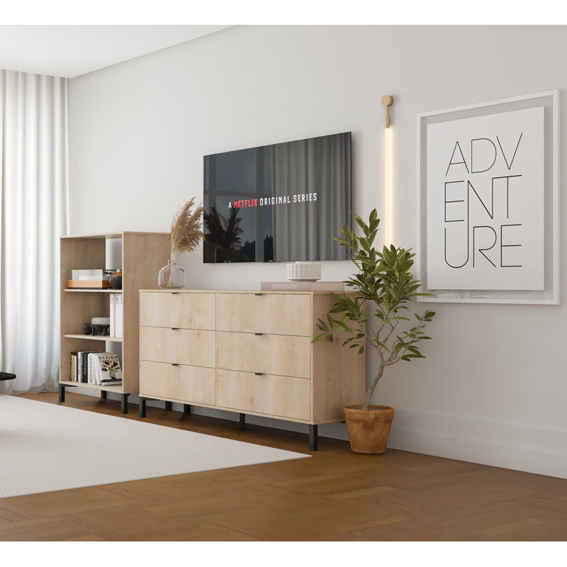 Latitude Run® 6 Drawer 59" W Double Dresser & Reviews | Wayfair